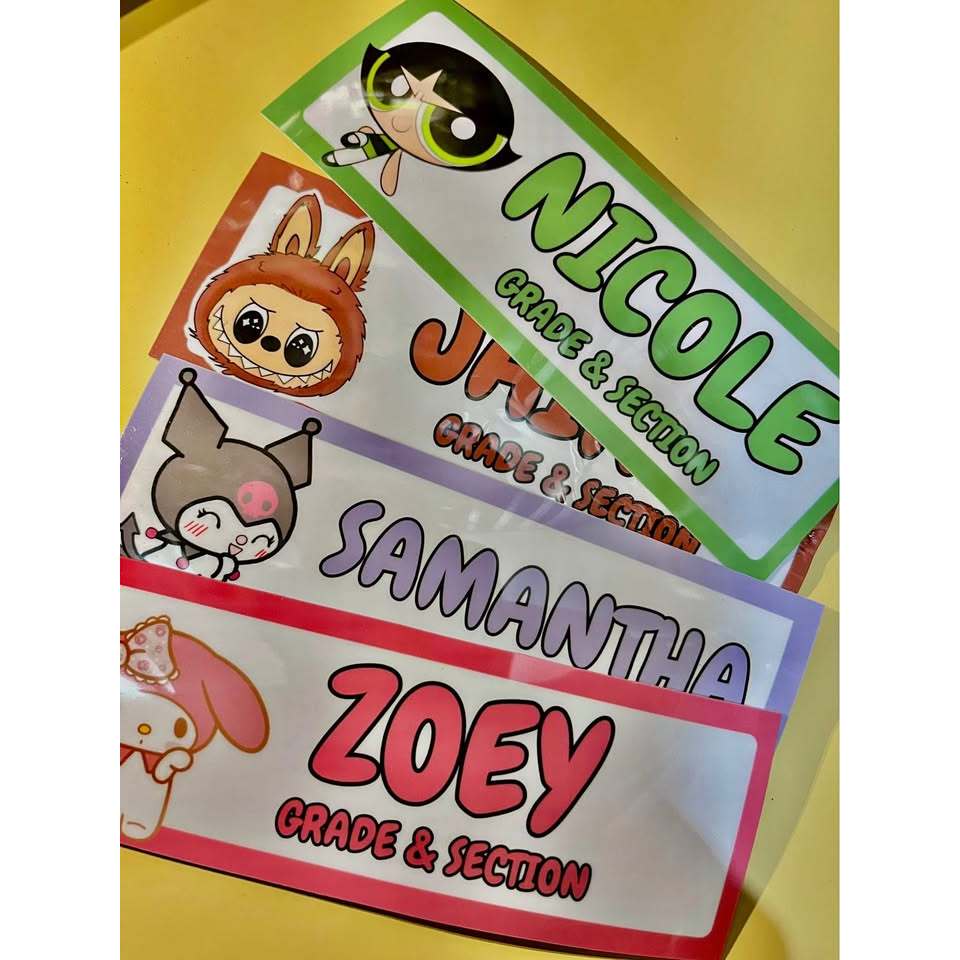 CUSTOMIZED LAMINATED NAME TAG WITH LACE | Shopee Malaysia