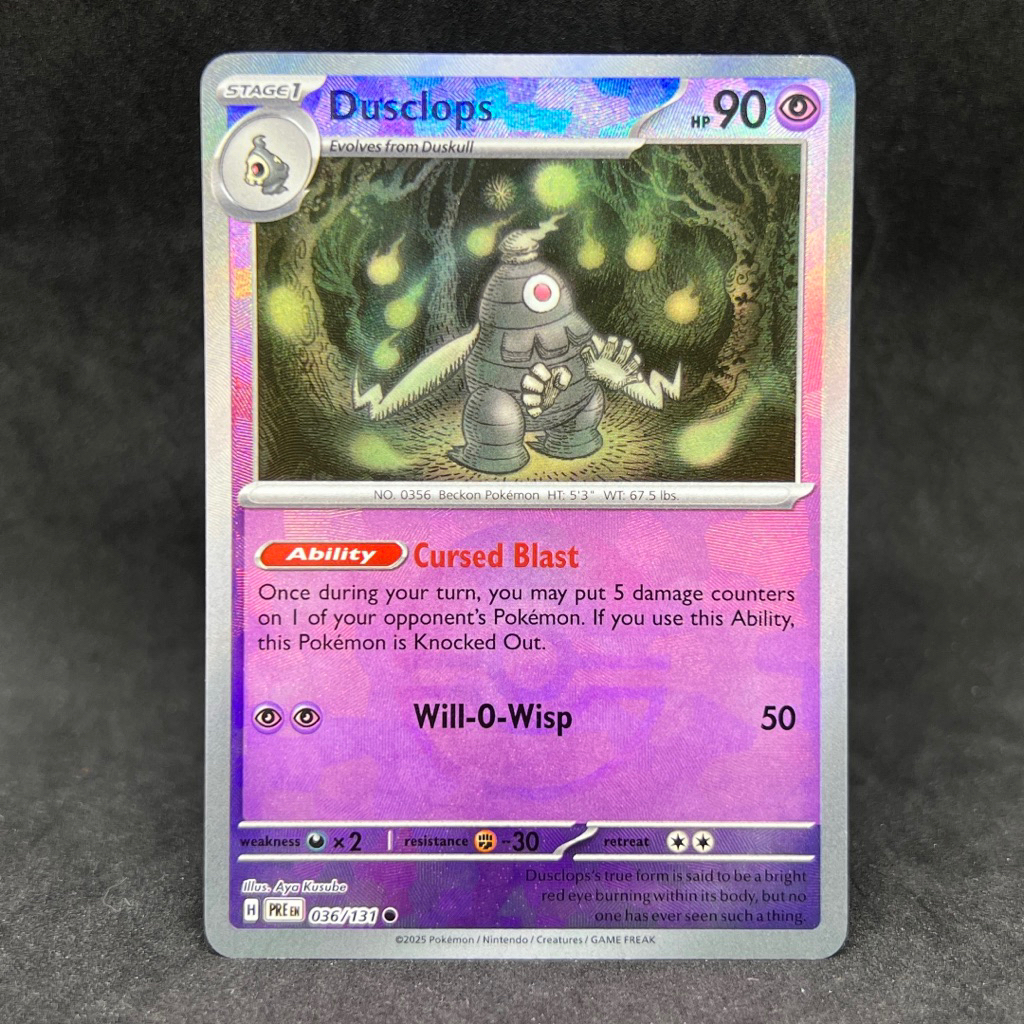 Pokemon TCG Dusclops Reverse Pokeball Holo 036/131 2025 Scarlet ...