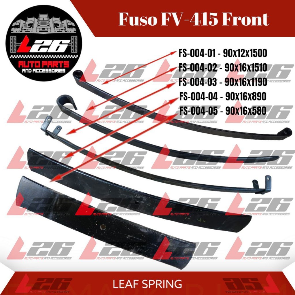 UP-LUC Leaf Spring Molye for Fuso Great FV-415 Front sizes available ...