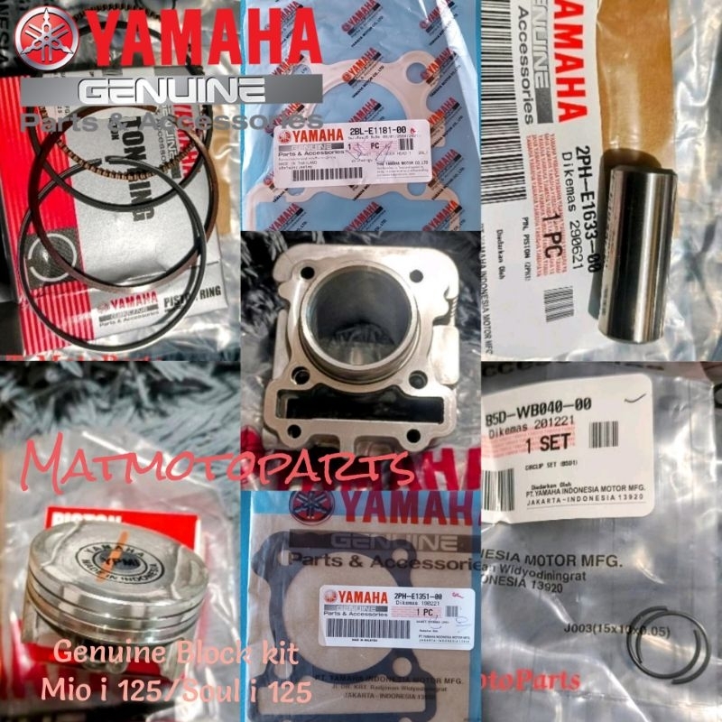 Block Set M3,Mio i 125/Soul i 125,(Block,Piston,Pin,Ring set,Clip/lock ...