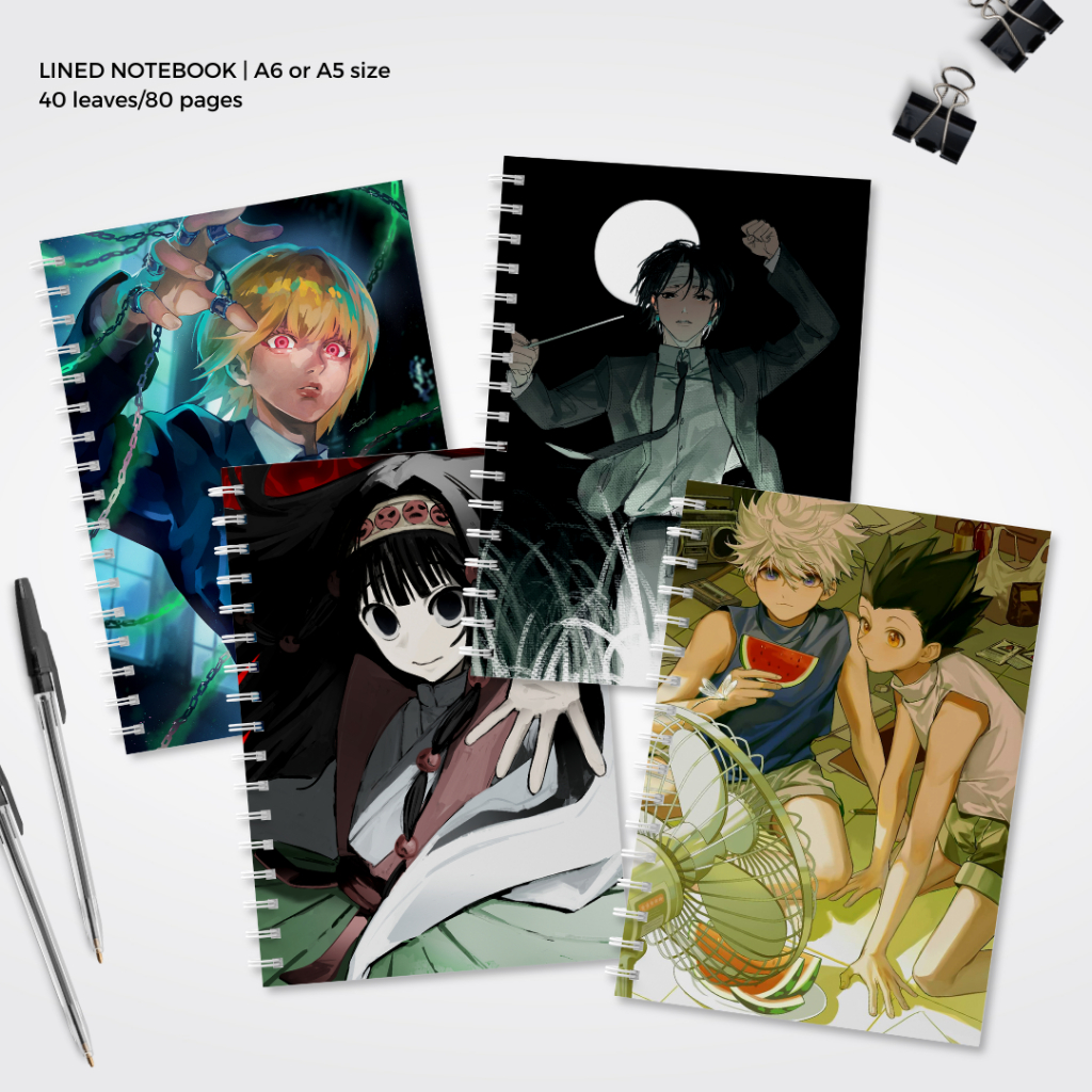 LAZKTEES Anime Notebook Hunter X Hunter Gon Killua Kurapika Hisoka ...