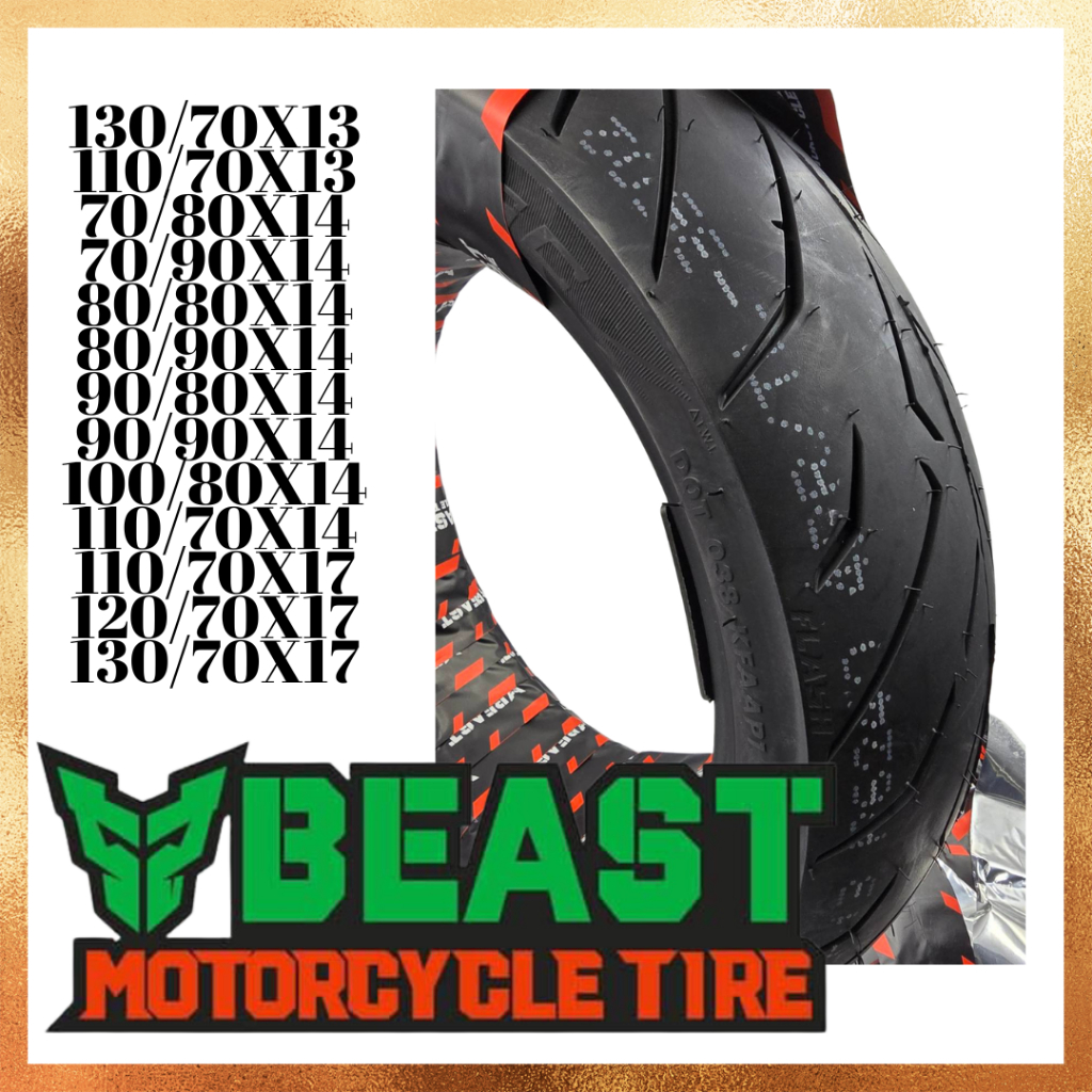 Motorcycle Beast Tire Tubeless Tire X13,X14,X17 | Shopee Malaysia