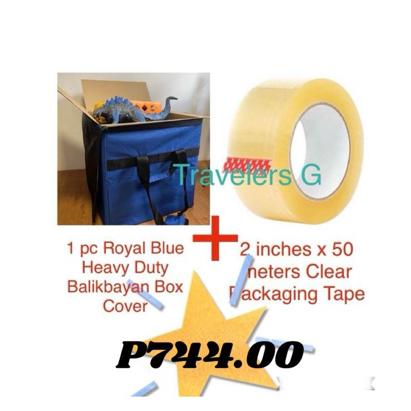 Balikbayan Box Cover Heavy Duty Bag Color: Royal Blue Plus 50 meters ...