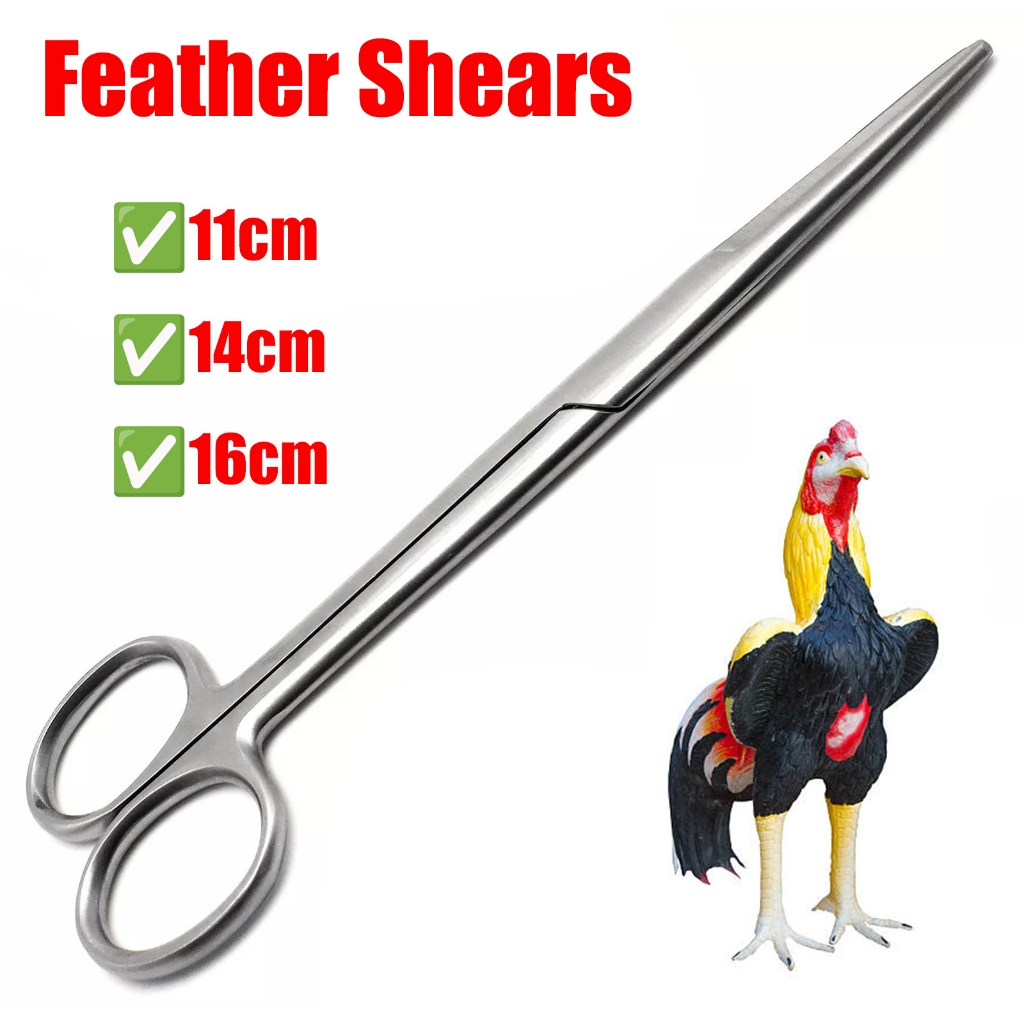 Stainless steel Chicken feather trimming scissor for gamefowl rooster ...