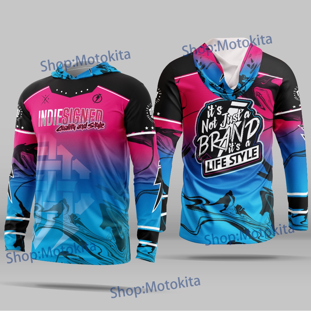 Hoodie Warmer Jersey Motor for men Motorcycle Riding Jersey Long Sleeve T-shirt Full Sublimation ...