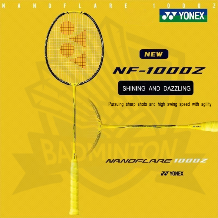 YONEX NANOFLARE 1000Z Badminton Racket Full Carbon Ultra Light Single Racket NF1000Z Speedy ...
