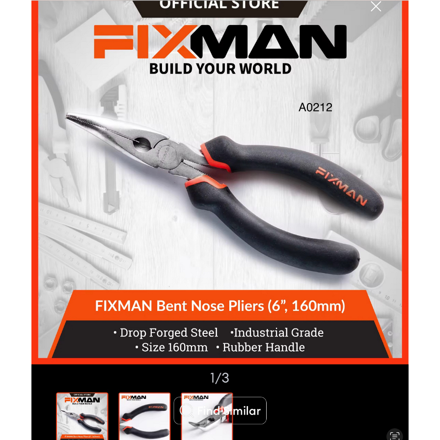 Fixman Bent Nose Pliers 6" | Shopee Malaysia