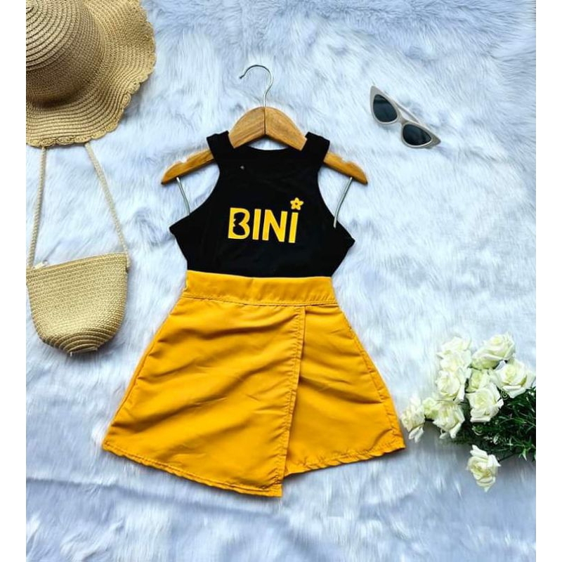 ZHENSCO Binini Halter Sando Croptop and Skort Kids Girl Terno Set ...