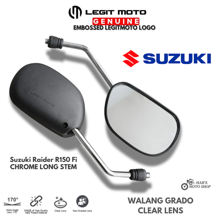Suzuki Raider R150 Fi LEGITMOTO Brand High-Quality Chrome Long Stem ...
