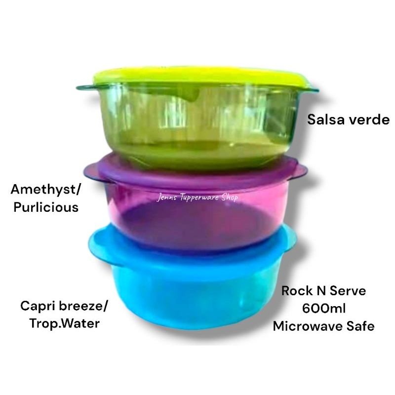 Tupperware Crystalwave Round 800ml -Microwavable/Divider Round Purple ...