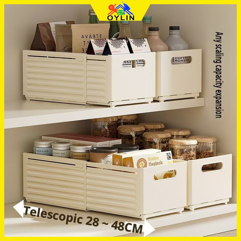 Retractable Storage Box Stackable PP Drawer Cabinet Organizer Box for ...