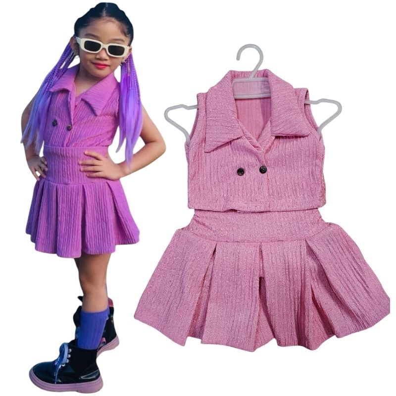 maloi korean inspired croptop terno for kids 1 to 3 & 4 to 6 year old ...
