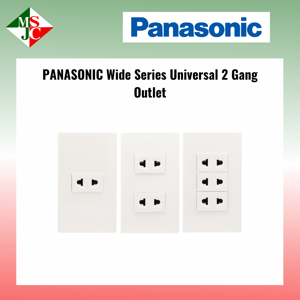 PANASONIC Wide Series Universal 2 Gang Outlet | Shopee Malaysia