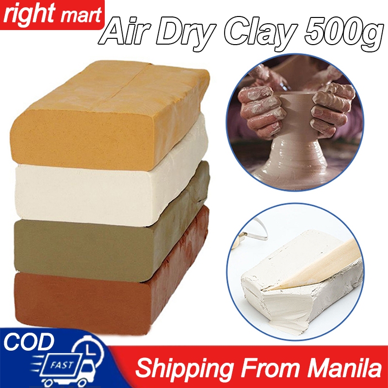 500g Pottery Clay Air-Hardening Modeling Clay Natural Air-Dry Non-Toxic ...