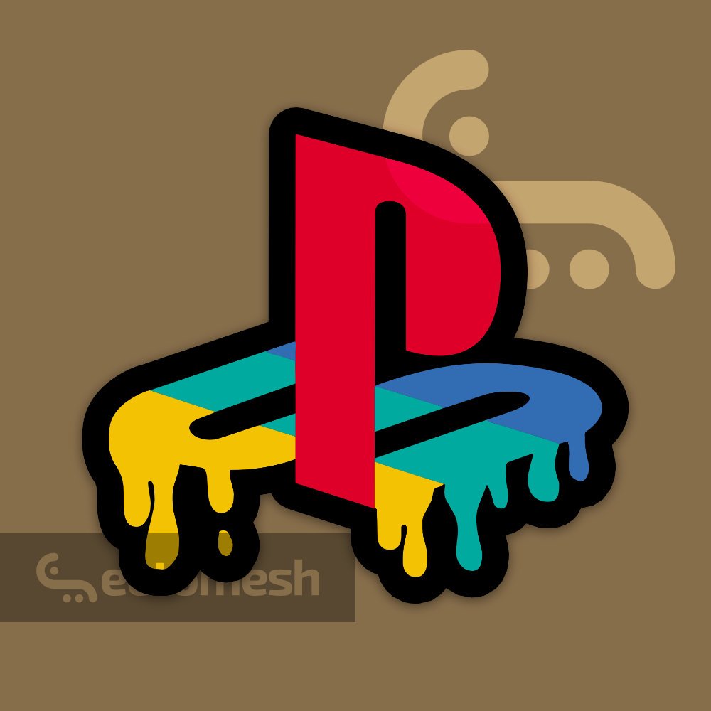 Playstation Logo Drip - Vinyl Waterproof Car Sticker by EctoMesh ...