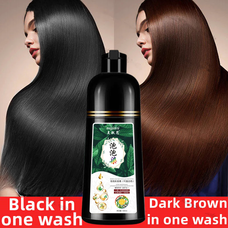 Hair Color Shampoo Herbal Hair Dye Shampoo White Hair into Black Hair ...