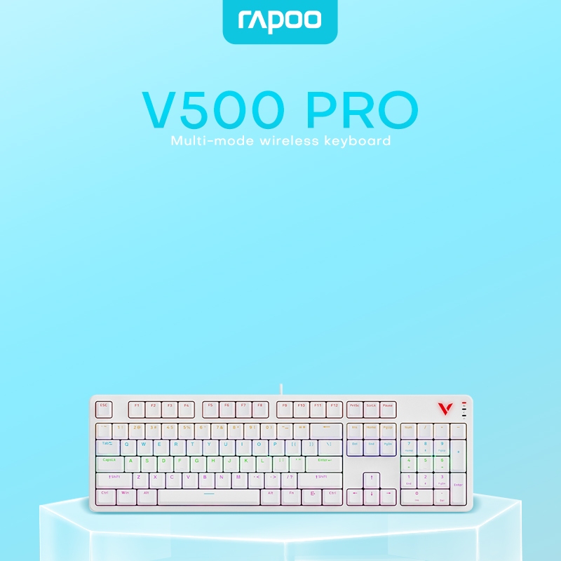 Rapoo V500 Pro White Backlit Mechanical Keyboard Gaming Keyboard | Shopee Malaysia
