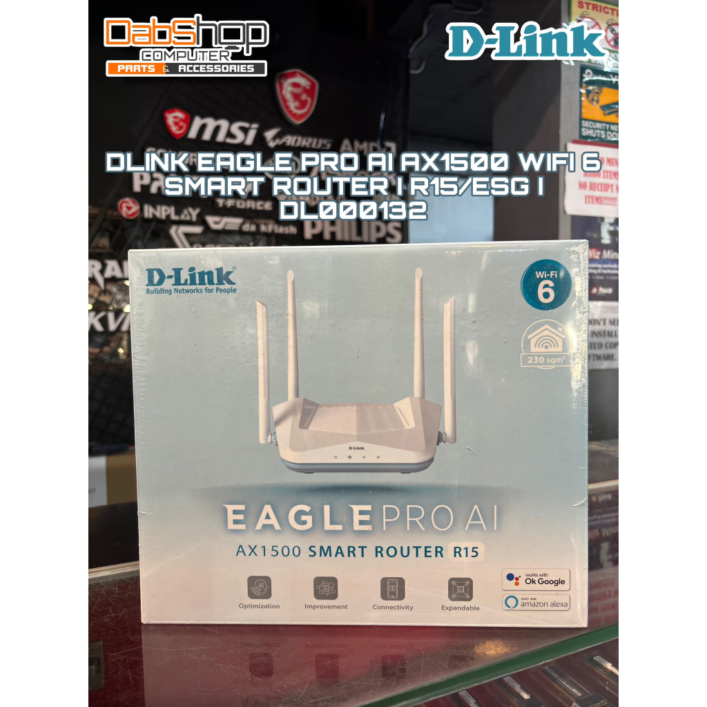 (NEW) DLINK EAGLE PRO AI AX1500 WIFI 6 SMART ROUTER I R15/ESG I ...