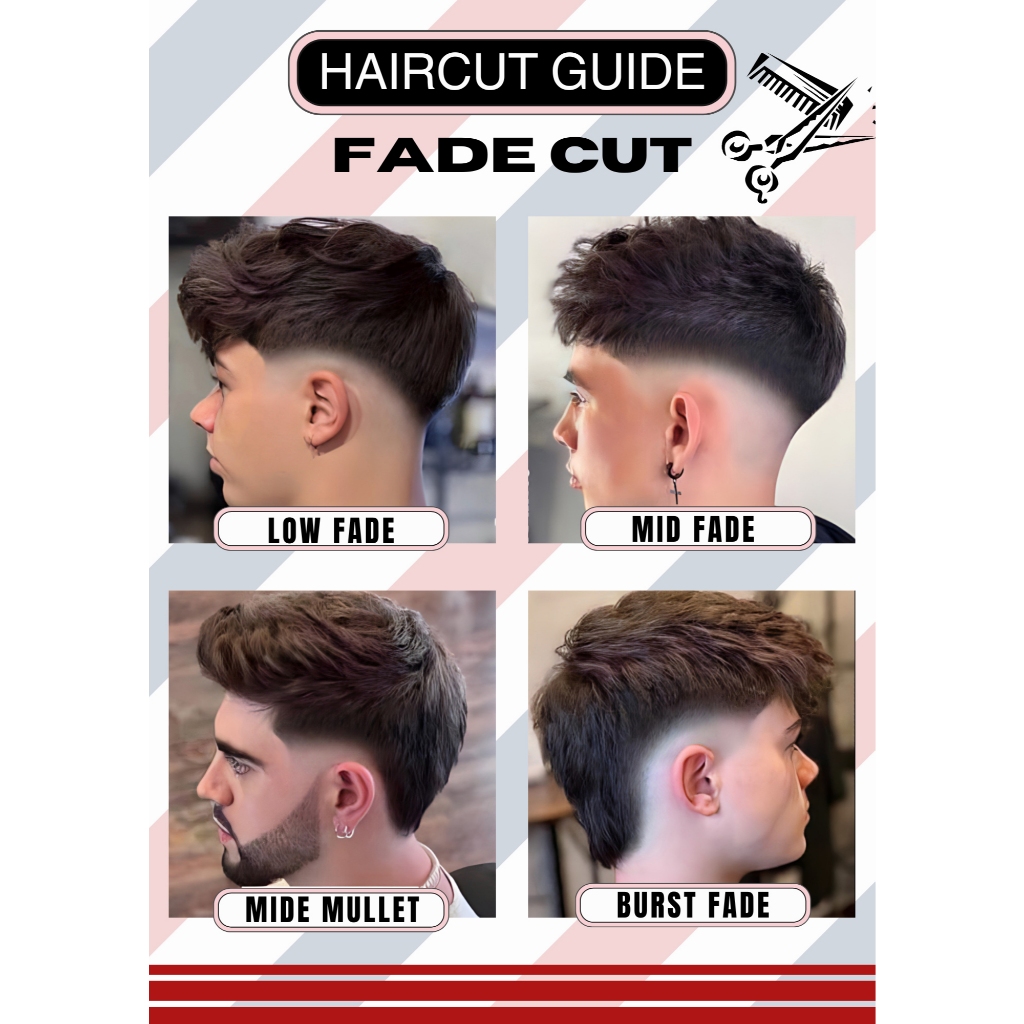 HAIR CUT GUIDE A4 SIZE LAMINATED | Shopee Malaysia
