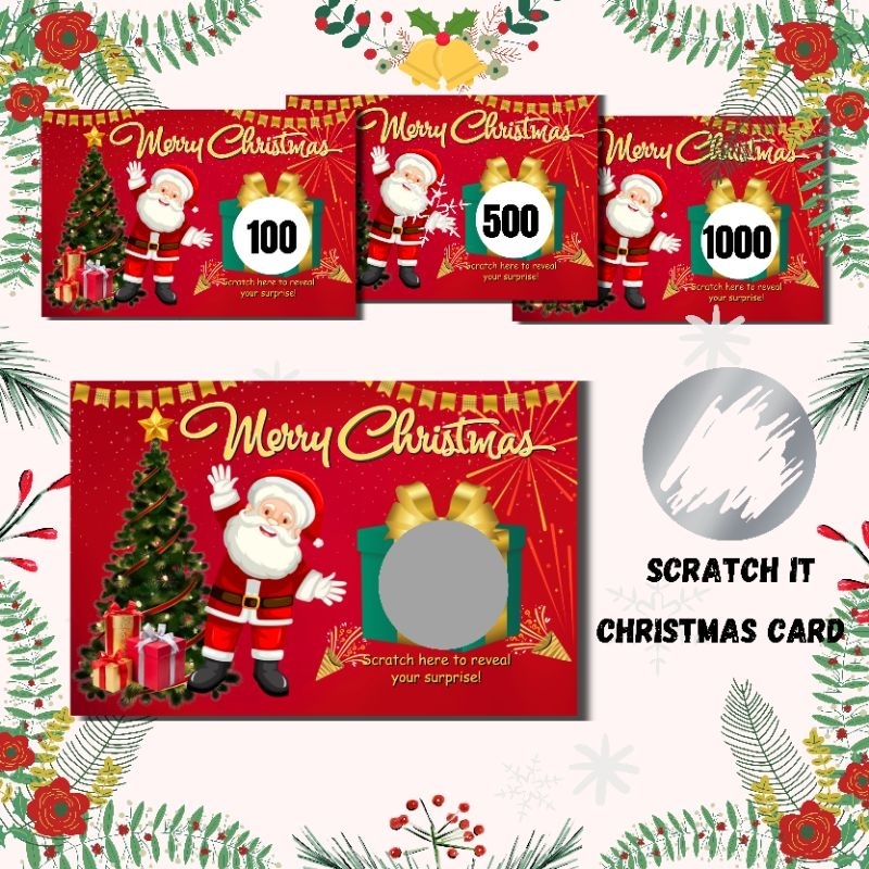 Christmas Scratch Card Game for Reunion and Christmas Party | Shopee ...