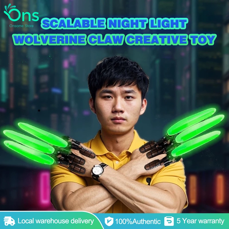 Retractable luminous Wolverine claws Children's assembly linkage joint ...