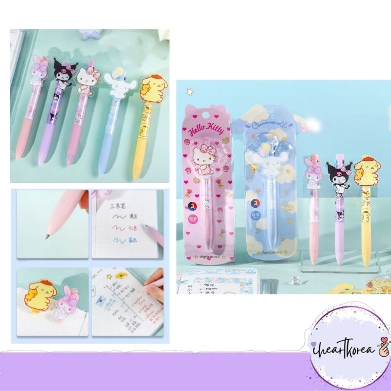 Sanrio Happy Time Tri-Color Pen | Shopee Malaysia