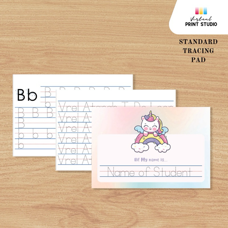 Personalized Name Tracing Pad Standard Writing Tracing Pad with Guide ...