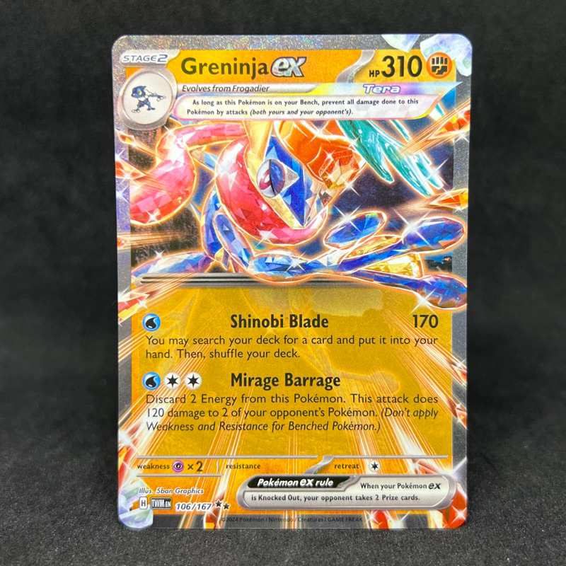 Pokemon TCG Greninja ex Double 106/167 2024 Scarlet & Violet Twilight Masquerade | Shopee Malaysia