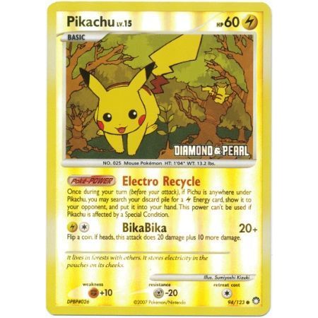 Pikachu - 94/123 - Reverse Holo BK Pokemon Cards | Shopee Malaysia
