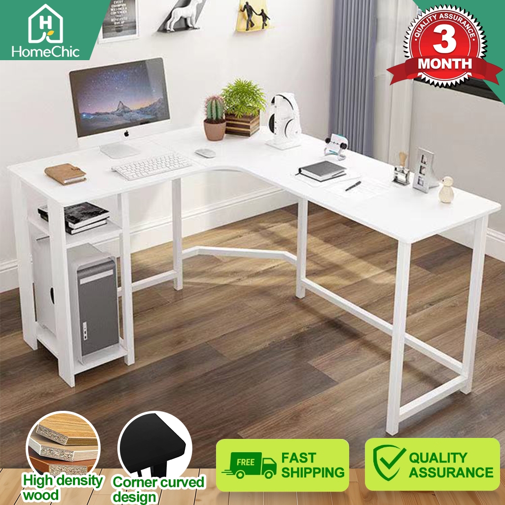 Simple L-shaped corner table, computer game table, family table, double ...