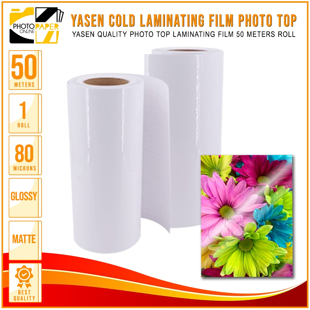 Yasen 1 Roll Matte Cold Laminating Film Roll Photo Top 12 inches x 50 ...