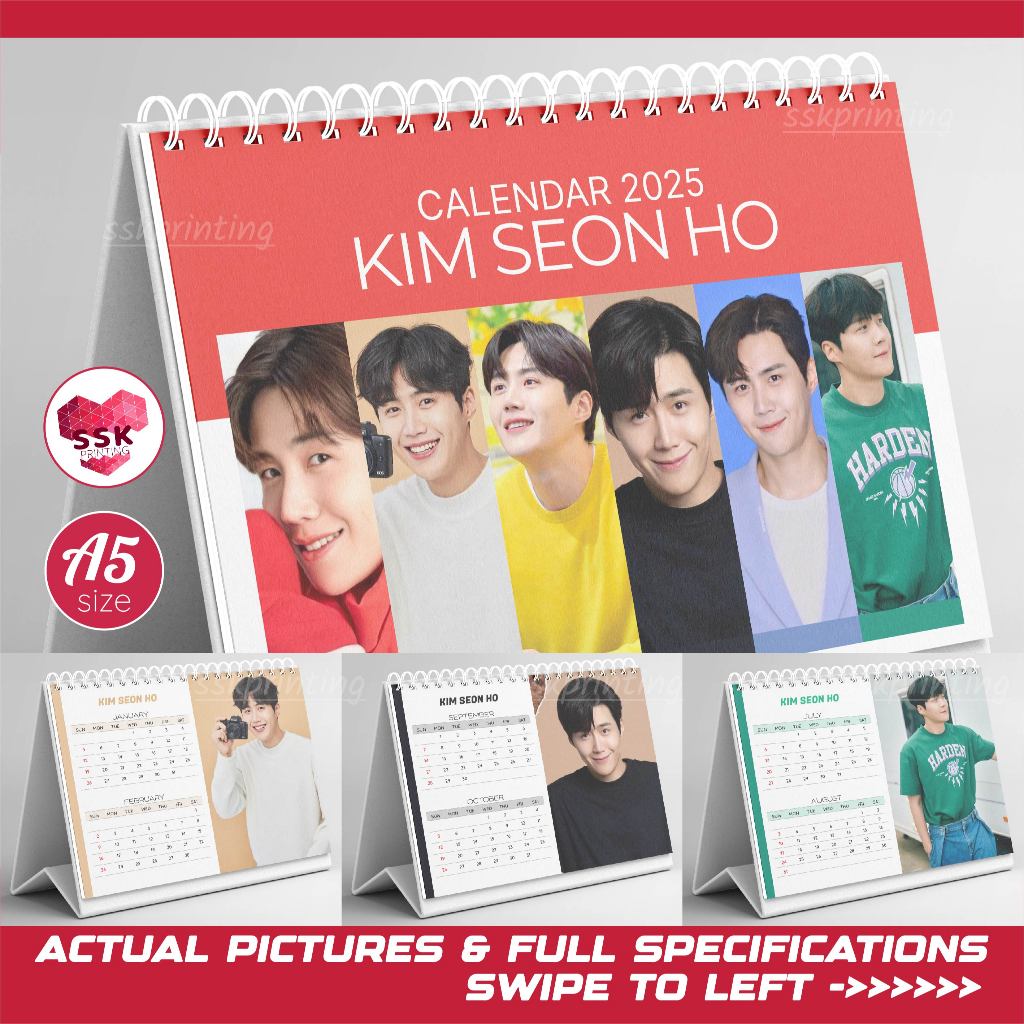Kim Seon Ho A5 Desk Calendar 2025 | Mini Calendar with Stand | Fadeless ...