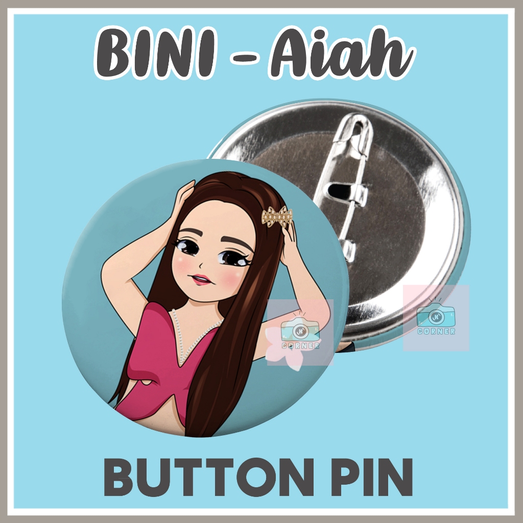 BINI Aiah Arceta Cherry on Top Chibi Cartoon Button Pin 32 MM | Shopee ...