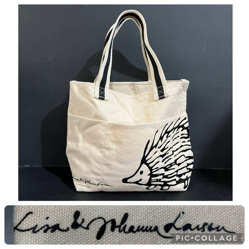 Lisa And Johanna Larson Tote Bag Mini Canvas with Hedgehog Print from ...