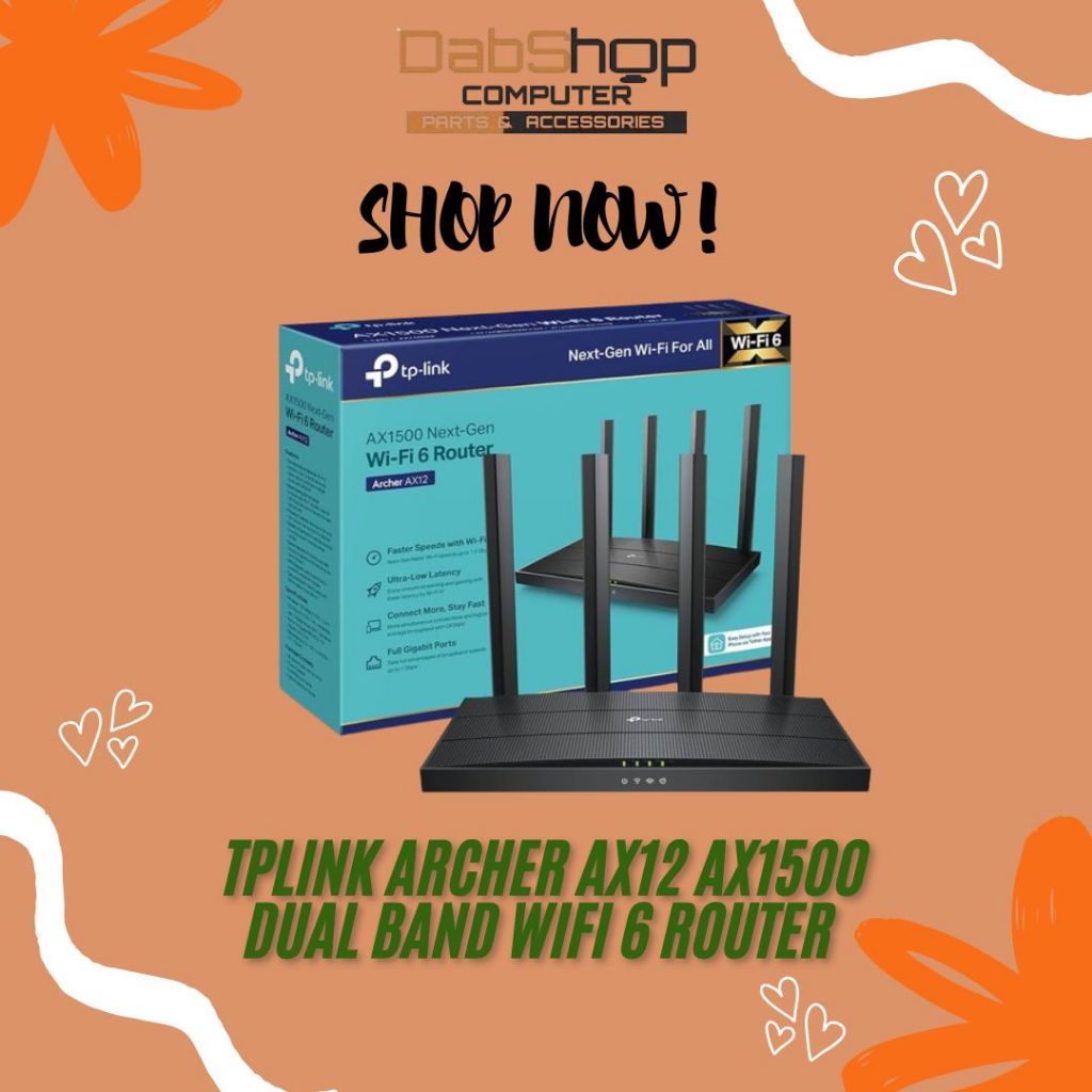 TPLINK ARCHER AX12 AX1500 DUAL BAND WIFI 6 ROUTER | Shopee Malaysia