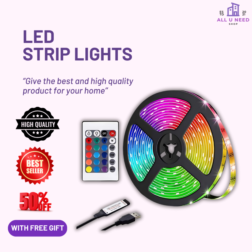LED Strip 5050 IP20 RGB Strip LED Light Flexible Ribbon Stripe RGB ...