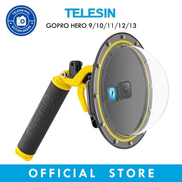 TELESIN Underwater Dome Photography Dive Case for GoPro 13, 12, 11, 10, 9 Action Cameras GP-DMP ...
