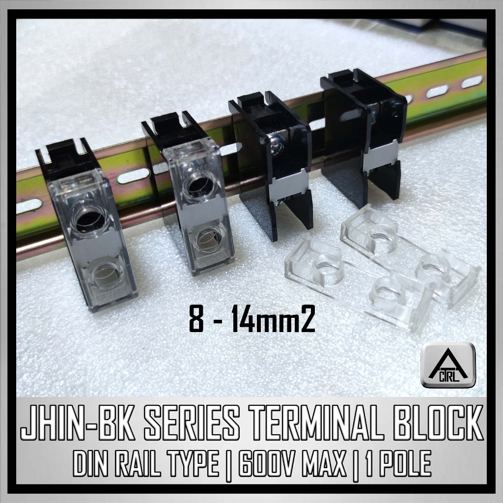 JHIN-BK SERIES 1POLE DIN RAIL TYPE TERMINAL BLOCK | 600V max | JHIN ...