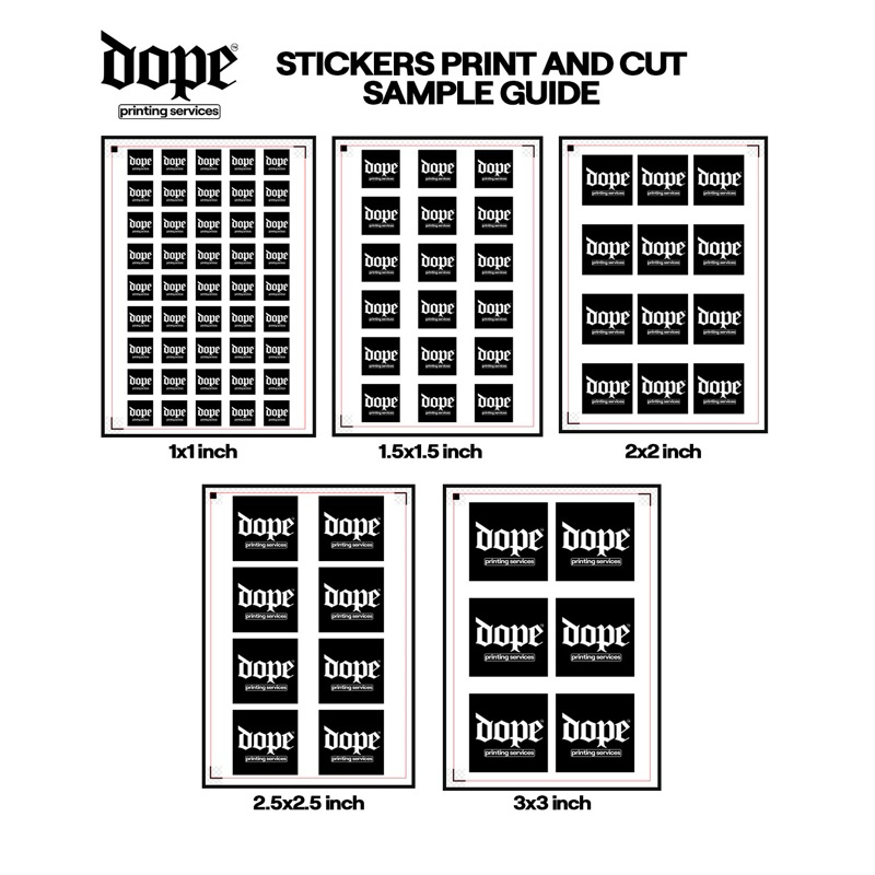 Customized Logo Stickers Printing A4 Sheet The Dope Shop | Shopee Malaysia