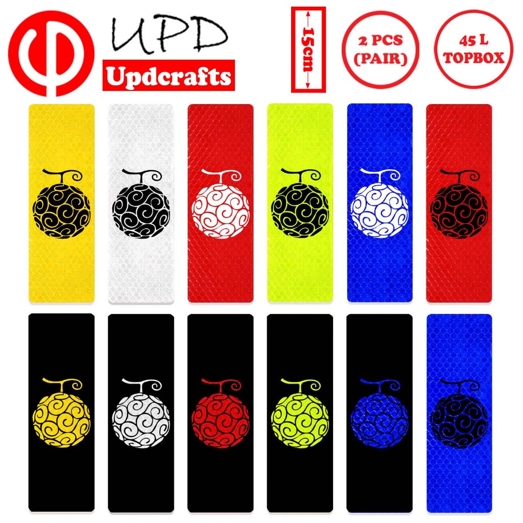 ALLOY TOPBOX REFLECTORIZED STICKERS (PAIR) - DEVIL FRUIT FROM ONE PIECE ...