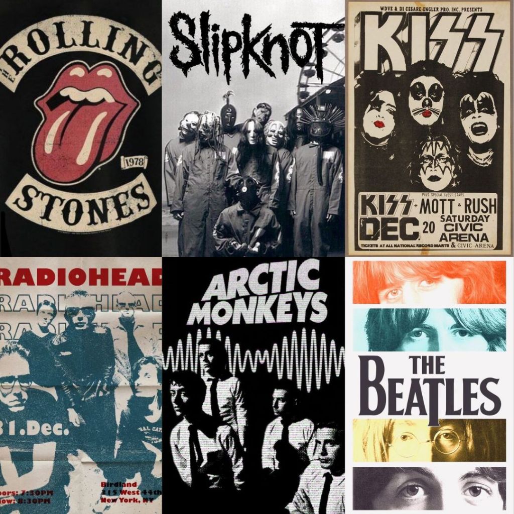 A4 Vintage Band Posters Alt Emo Grunge Punk Rock Aesthetic Minimalist ...