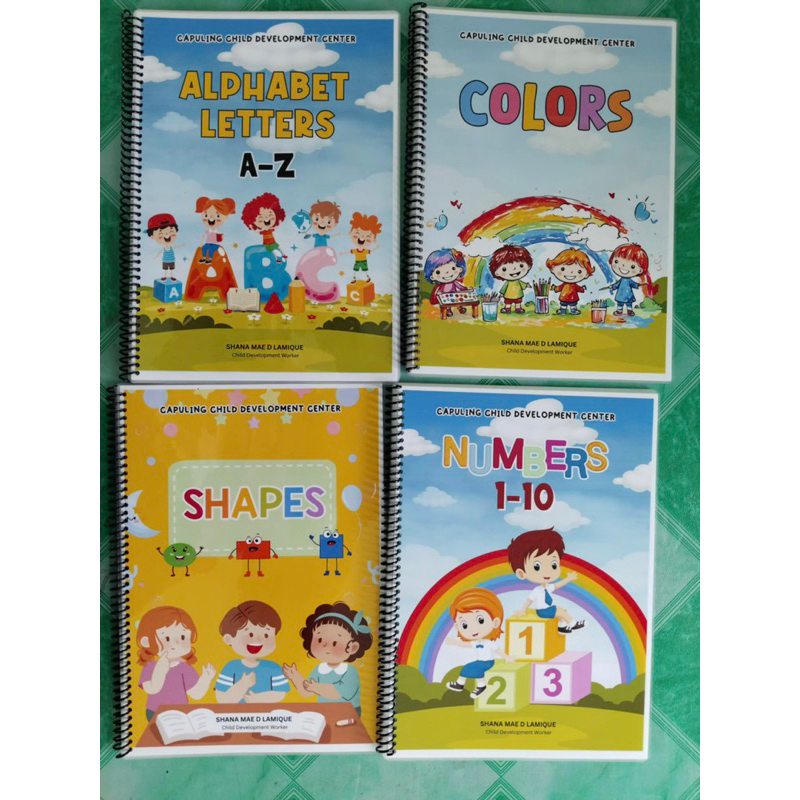 Alphabet, Shapes, Colors, Numbers1-10 (A4 size) Flashcards/ Charts Book ...