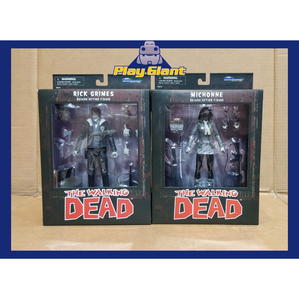 DST The Walking Dead Comic Series 1 Rick Grimes and Michonne SET Action ...