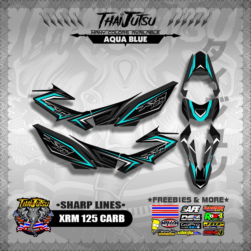 XRM 125 CARB STICKER FULL DECALS ( SHARP LINES )【ThaijutsuStickers ...