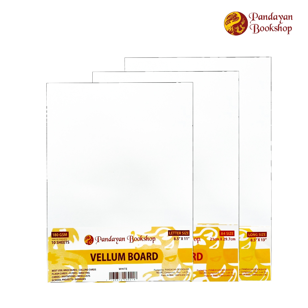 Pandayan Vellum Board White 180GSM 10 Sheets | Shopee Malaysia