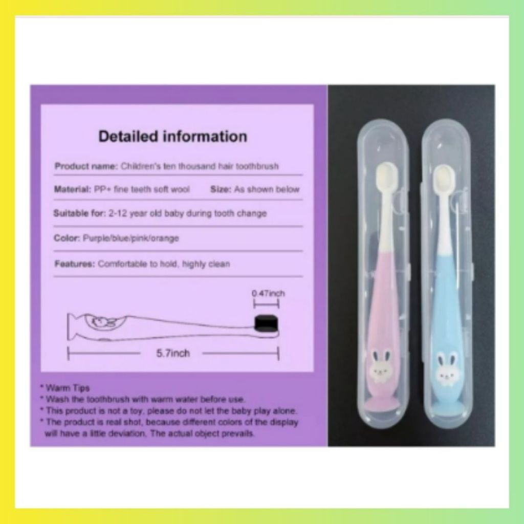 TFL Kids Suction Stand Soft Bristles Toothbrush Bunny Design with Case ...