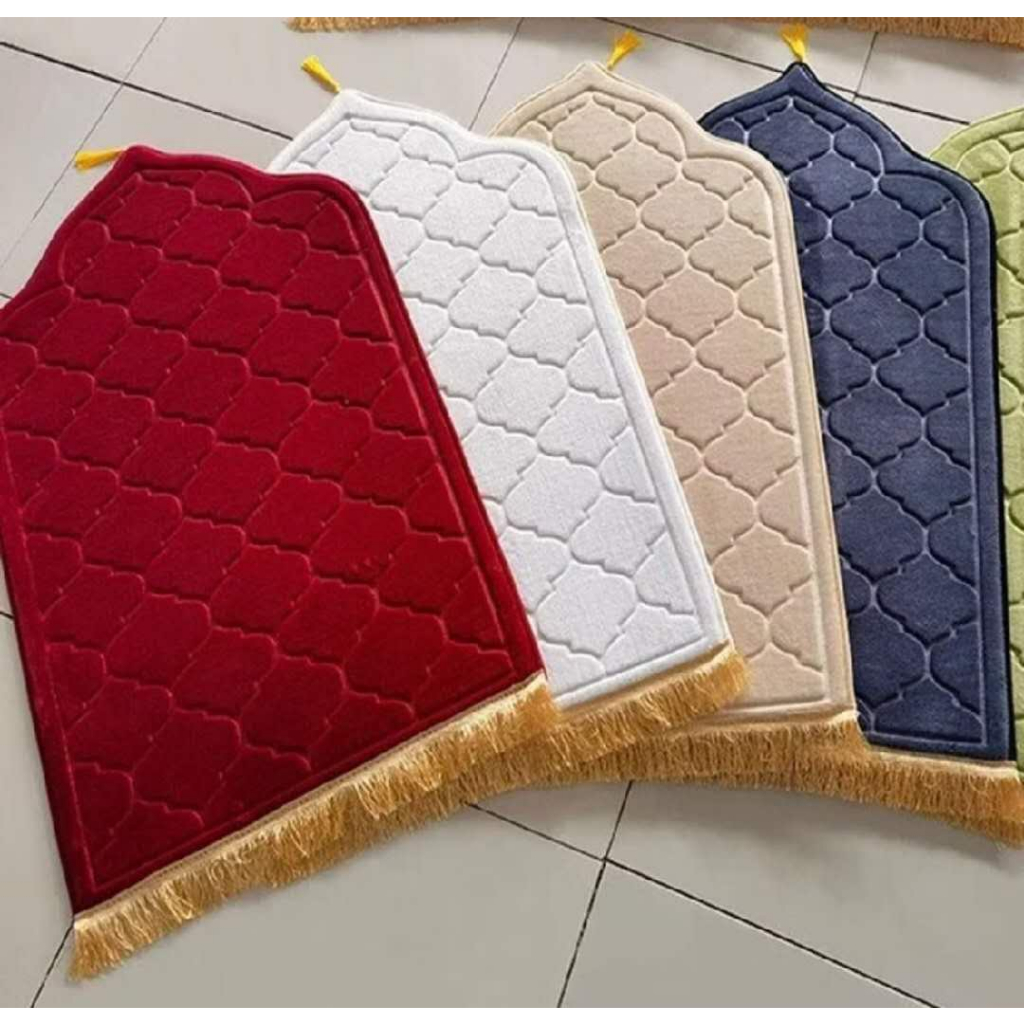 PLAIN SAJADA MUSLIM PRAYER MAT CARPET RUG PRAYERMAT | Shopee Malaysia