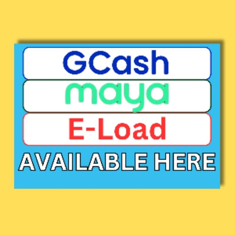 Gcash Maya Load Sign Laminated Signage A5 A4 Size | Shopee Malaysia