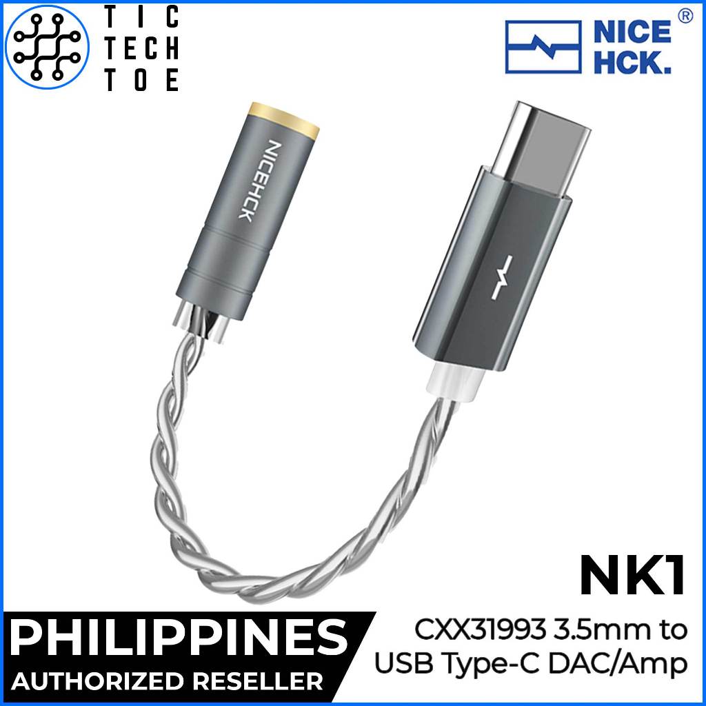 NiceHCK NK1 USB Type C to 3.5mm Portable Aluminum Dongle Conexant CX31993 DAC/Amp Cable Adapter ...