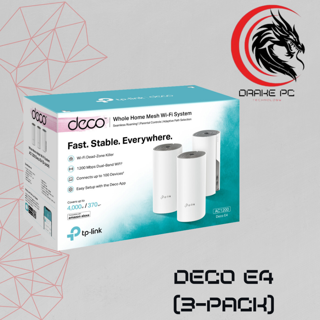 TP-Link Deco E4 (3-Pack) AC1200 Whole Home Mesh Wi-Fi System | Shopee ...